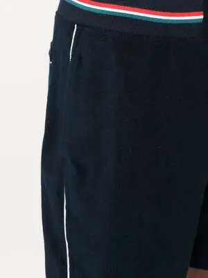 Orlebar Brown Navy Cotton Towelling Drawstring Shorts - Blue