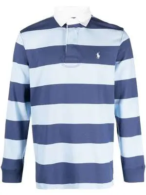 Polo Ralph Lauren Embroidered-logo Striped Polo Shirt