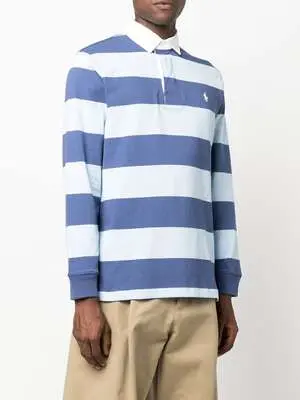Polo Ralph Lauren Embroidered-logo Striped Polo Shirt