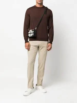 PT TORINO Mid-rise Tapered Chinos - Neutrals