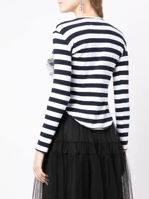 PUSHBUTTON Ruffle Striped Top