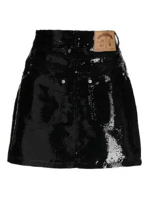 PUSHBUTTON Patent-finish Mini Skirt