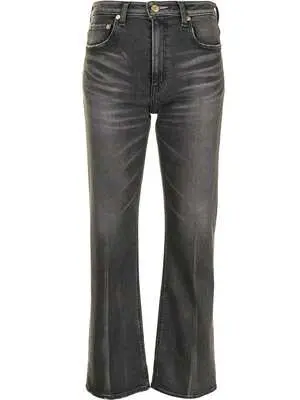 TU ES MON TRESOR The Amethyst Flared Leg Jeans - Black