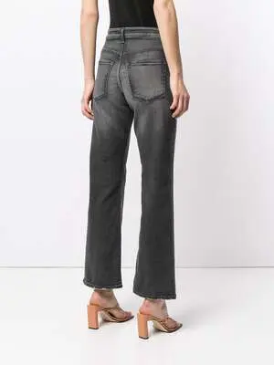 TU ES MON TRESOR The Amethyst Flared Leg Jeans - Black