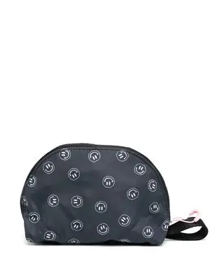 GANNI Smiley-print Makeup Bag