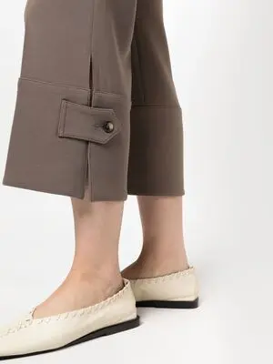 Alberto Biani Tailored Cropped Trousers - Brown
