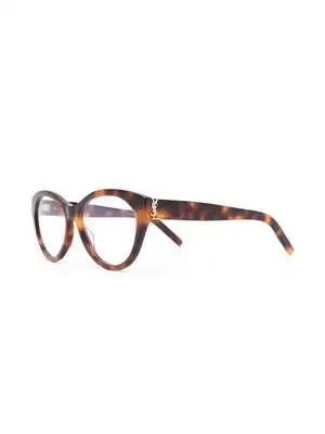 Saint Laurent Tortoiseshell Cat-eye Frame Glasses