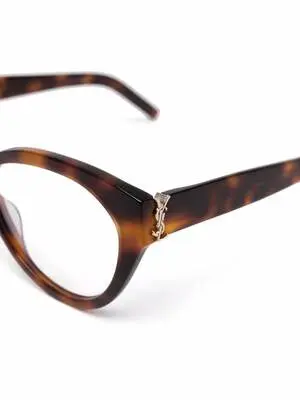 Saint Laurent Tortoiseshell Cat-eye Frame Glasses