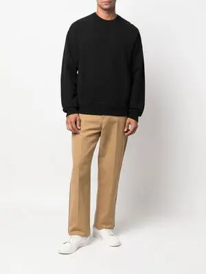 TEN C Crewneck Cotton Sweatshirt - Black