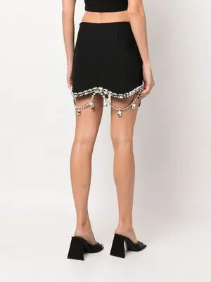 AREA Crystal-embellished Mini Skirt