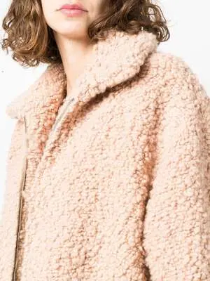Stella McCartney Softly Textured Cropped Bomber Jacket