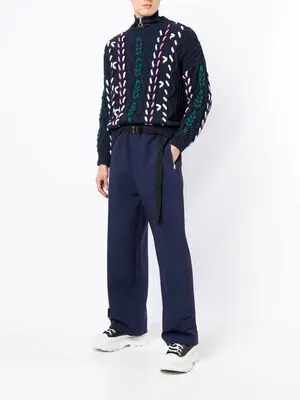 Sacai Clip-belt Wide-leg Trousers