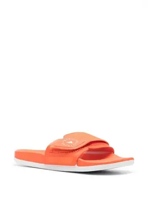 Adidas By Stella McCartney Logo-strap Sliders - Orange