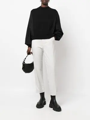 Closed Rolled-cuff Cropped Trousers