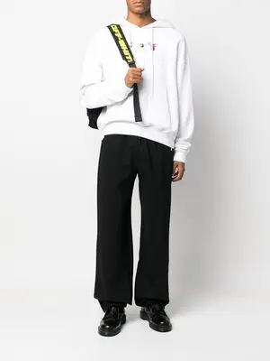 Off-White Embroidered Logo Straight-leg Sweatpants