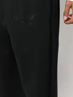 Off-White Embroidered Logo Straight-leg Sweatpants