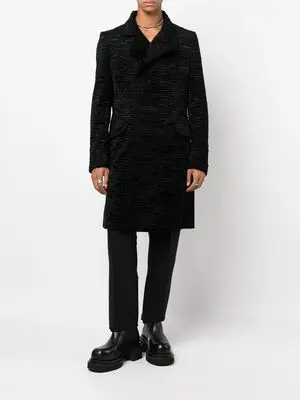 Balmain Double-breasted Cloqué Coat