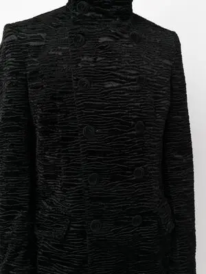Balmain Double-breasted Cloqué Coat