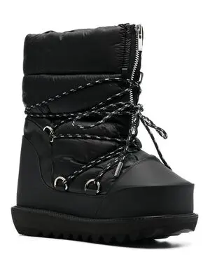 Sacai Quilted Lace-up Ankle Boots