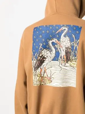 Heron Preston Graphic-print Cotton Hoodie - Brown