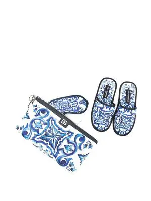 Dolce & Gabbana Slipper And Eye Mask Travel Set - Blue