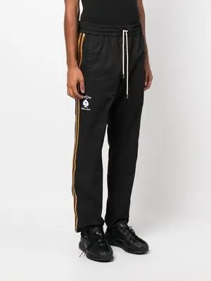 JUST DON Logo-embroidered Track Pants - Black
