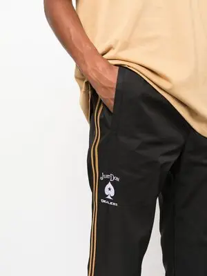 JUST DON Logo-embroidered Track Pants - Black