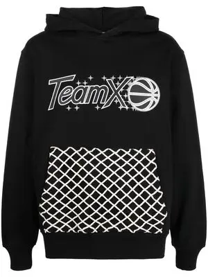 JUST DON Graphic-print Cotton Hoodie