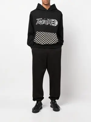 JUST DON Graphic-print Cotton Hoodie