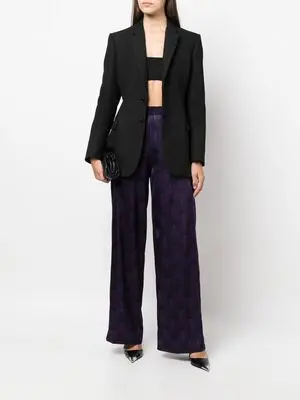 Ozwald Boateng Geometric-print Silk Trousers