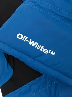 Off-White Logo Print Padded Mittens