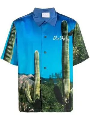 BLUE SKY INN Ky Inn Cactu-print Hort-leeve Hirt
