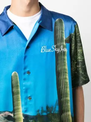 BLUE SKY INN Ky Inn Cactu-print Hort-leeve Hirt