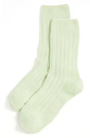 STEMS Stems Luxe Merino Wool And Cashmere Blend Crew Socks Green