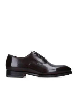 Bontoni Leather Vittorio Oxford Shoes - Brown