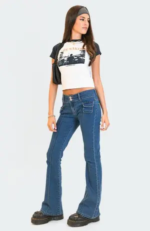 EDIKTED Harriot Flare Jeans