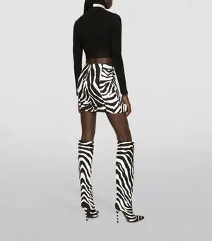 Dolce & Gabbana Zebra Print Mini Skirt