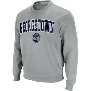 COLOSSEUM Georgetown Hoyas Arch & Logo Crew Neck Sweatshirt