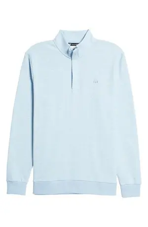 Travis Mathew Cloud 2.0 Quarter Zip Pullover - Heather Kentucky Blue