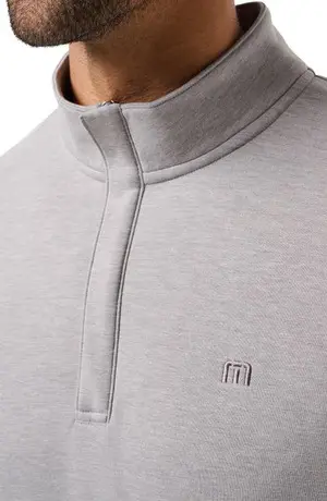 Travis Mathew Cloud 2.0 Quarter Zip Pullover - Heather Medium Grey