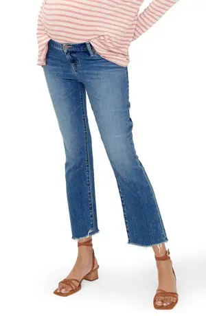 Hatch Under The Bump Crop Maternity Jeans - Indigo