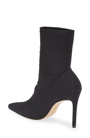 STUART WEITZMAN 100 Pointed Toe Stretch Bootie - Black
