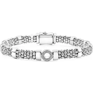Lagos Caviar Spark Diamond Rope Bracelet - Silver Diamond