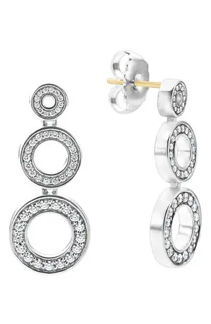 Lagos Caviar Spark Diamond Drop Earrings