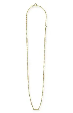 Lagos Caviar Bead Station Necklace - Gold