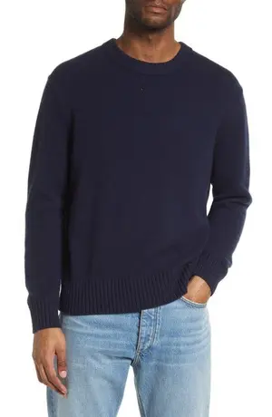 FRAME Cashmere Crewneck Sweater - Navy