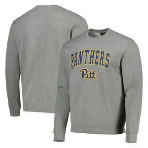 COLOSSEUM Heathered Gray Pitt Panthers Arch & Logo Sweatshirt - Heather Gray