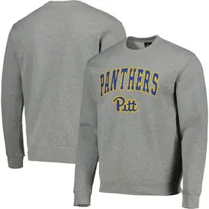 COLOSSEUM Heathered Gray Pitt Panthers Arch & Logo Sweatshirt - Heather Gray