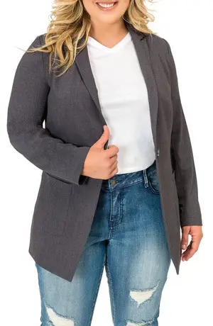 STANDARDS & PRACTICES Boyfriend Blazer With Notched Lapels