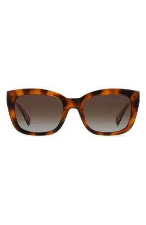 Kate Spade New York Tammy Rectangular Sunglasses - Havana/brown Grad Polar